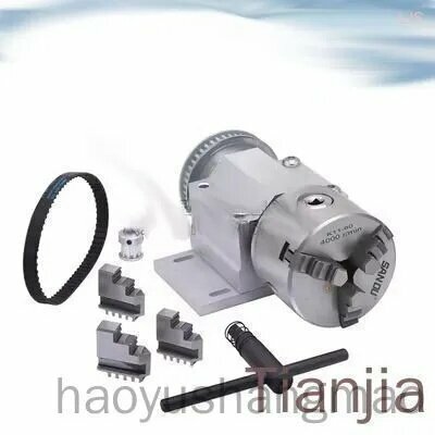 Комплект для сборки поворотной оси с токарным патроном 80мм трёхкулачковый. Подходит для установки двигателей с валом d-10мм.