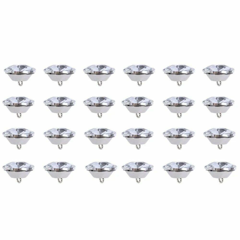 Серебристые хрустальные кнопки 25 мм в наборе 40 штук для шитья и обивки мебели，（Рекомендуемые качественные продукты）