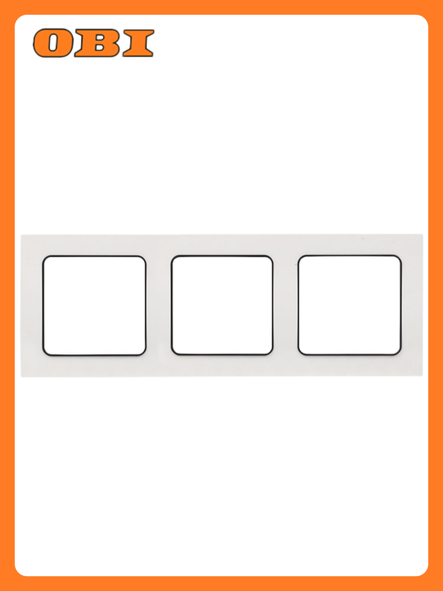 Рамка EKF PROxima Стокгольм, 3-местная, белая, поликарбонат, IP20