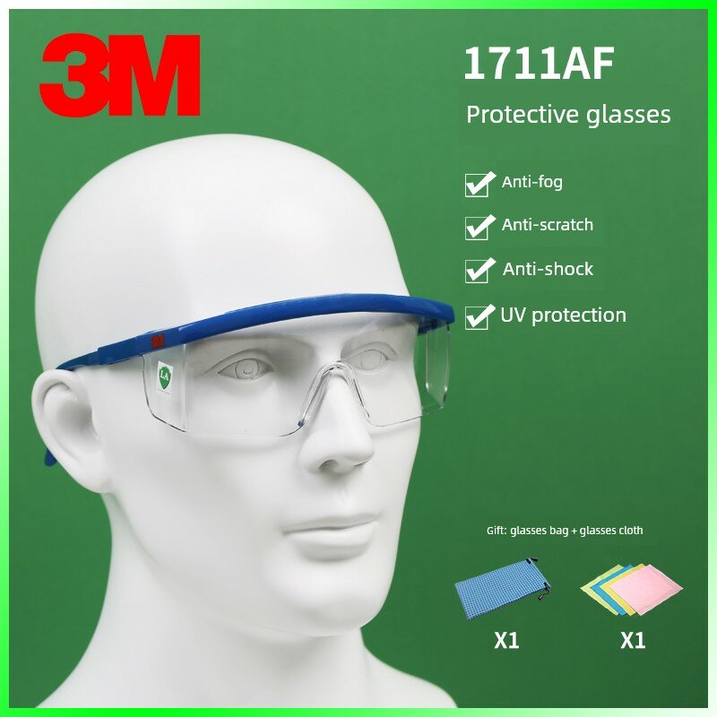 Защитные очки 3M, средства защиты труда, защитные очки от брызг, защита глаз от капель, плоские очки, ветрозащитные,