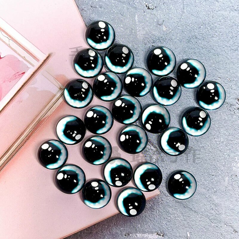 DIY полусферическое стекло кошачий глаз животное зрачок поворотная палочка динозавр глазное яблоко кукла ручной работы