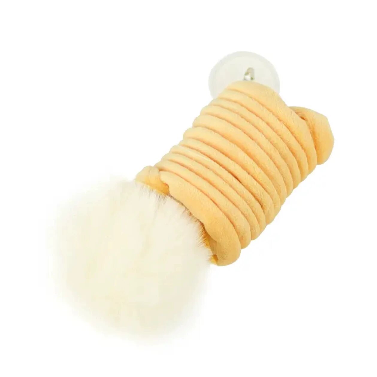 Эластичный подвешивающийся котенок игрушка-шар с кроличьим мехом, желтый, одна штука для кошек - увлекательный