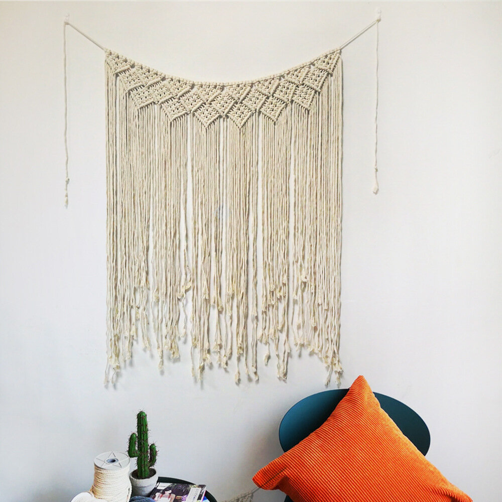 Настенное украшение, висячий ручной тканый гобелен, домашний декор, фоновое настенное украшение, бохо-декор, свадебное украшение для улицы