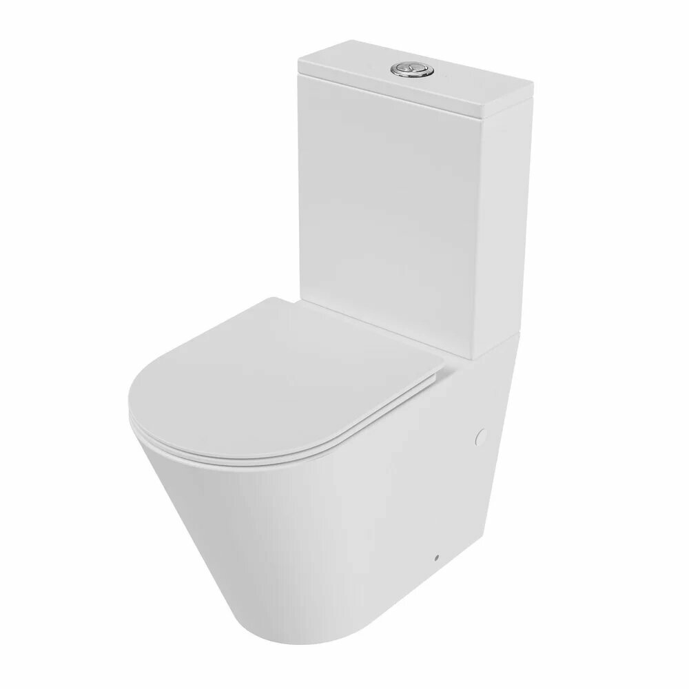 Унитаз-компакт напольный Grossman GR-4458MSQ с микролифтом, белый матовый