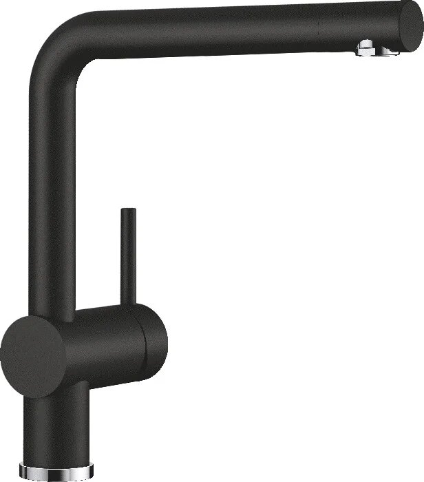 Смеситель для кухни Blanco Linus Linus Silgranit 526149 с поворотным изливом, черный, матовый, однорычажный, с керамическим картриджем