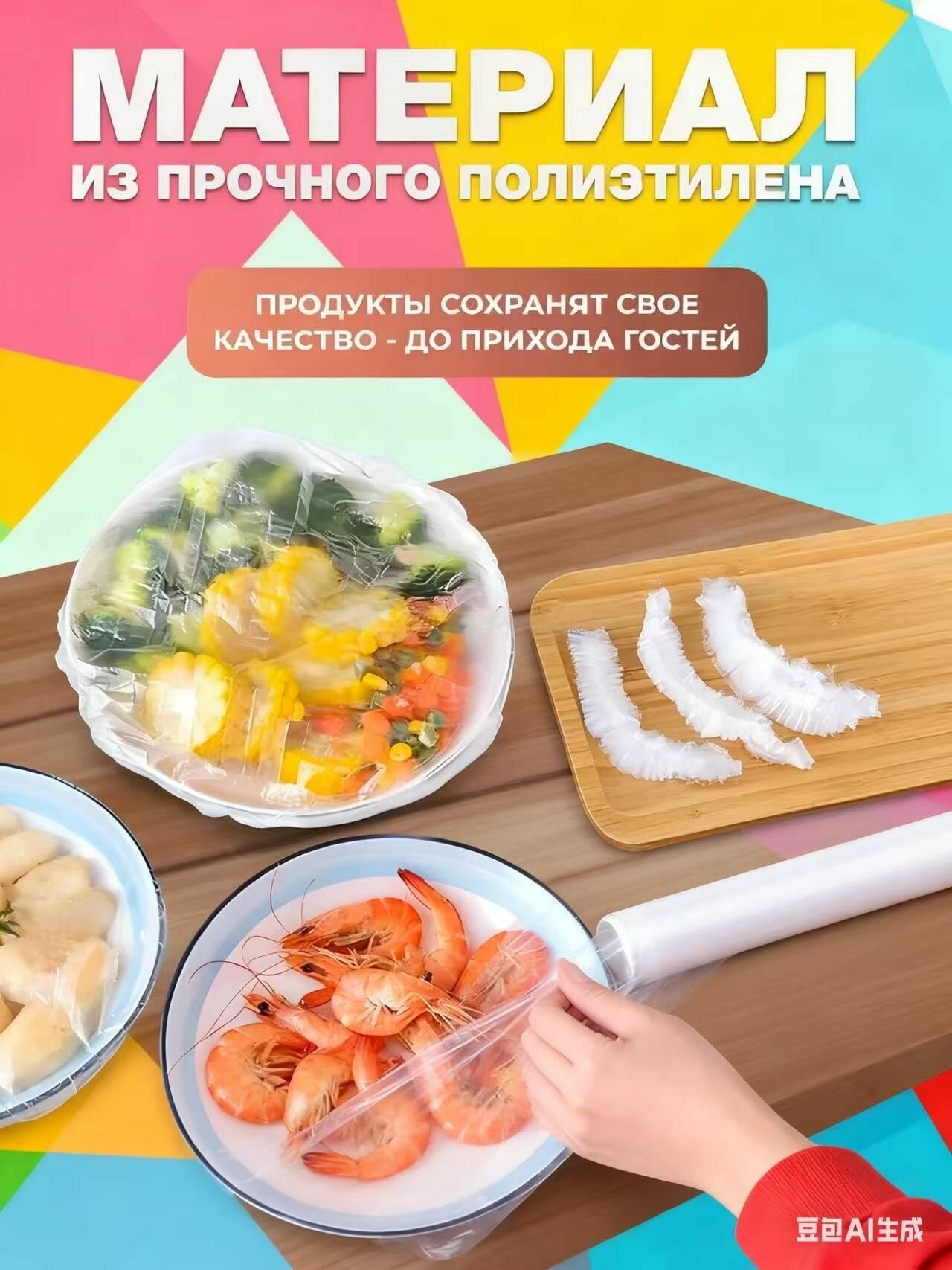 Пищевые пакеты broun для всех видов тарелок 300 штук для кухни, для овощей — фото 1