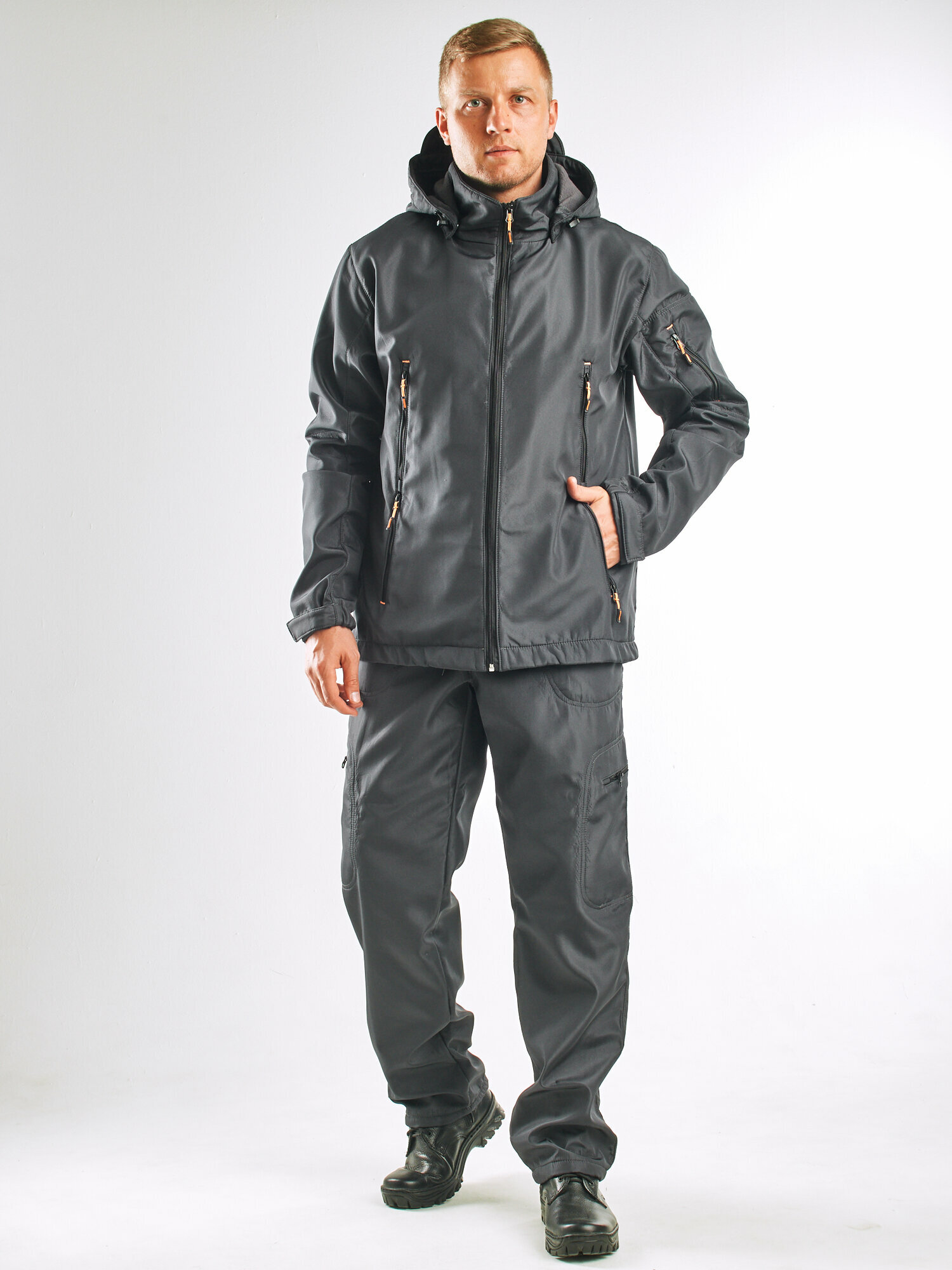 Восток-текс / костюм Вальд, полофлис, серый, 52-54/170-176