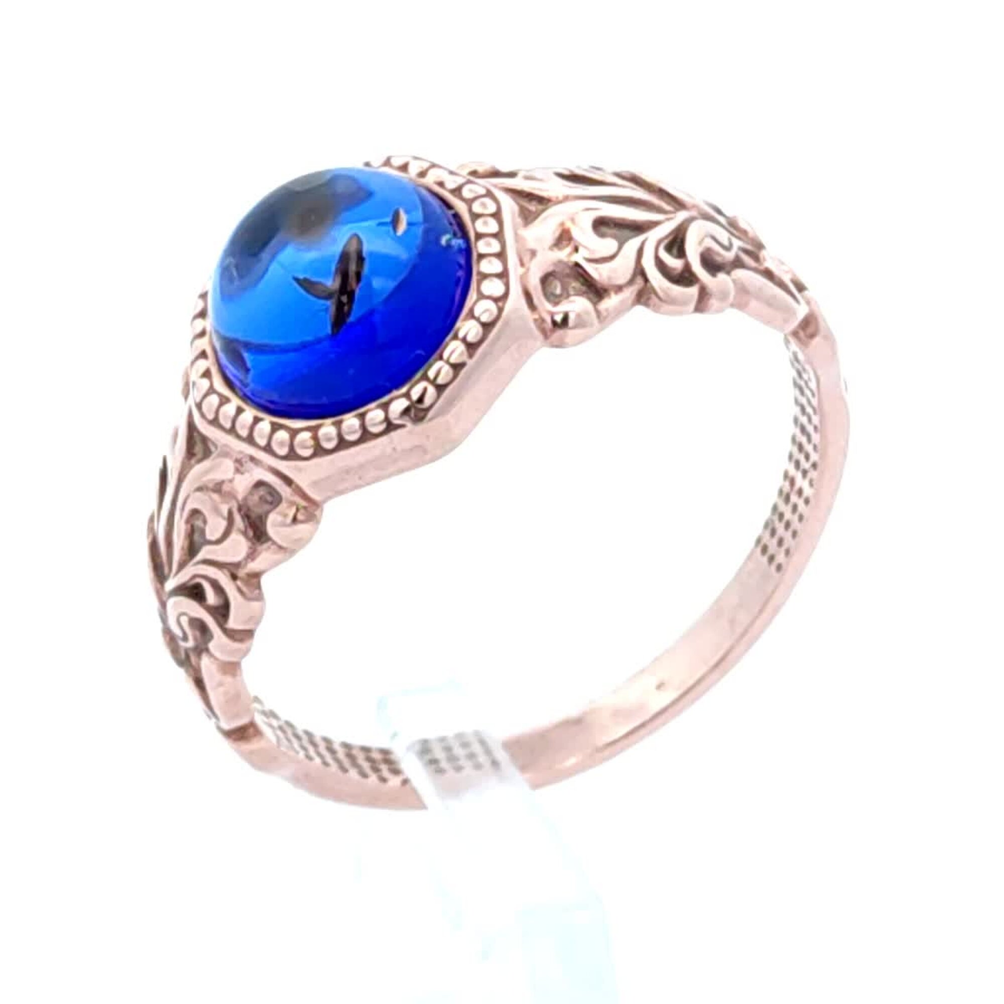 Кольцо Diamant online, серебро, 925 проба, родирование, янтарь