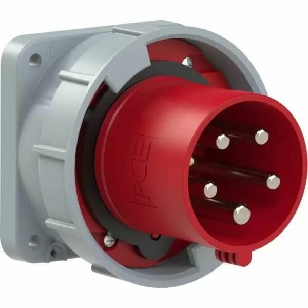 Вилка кабельная PCE встраиваемая, номинальный ток 63 А, напряжение 400 В, контакты 3P+N+E