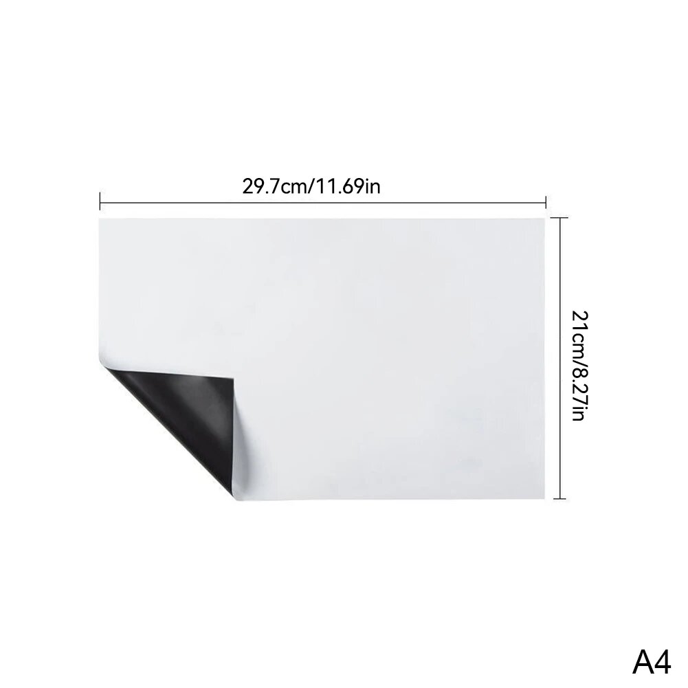 Магнитная доска белая A4, 29.7x21 см