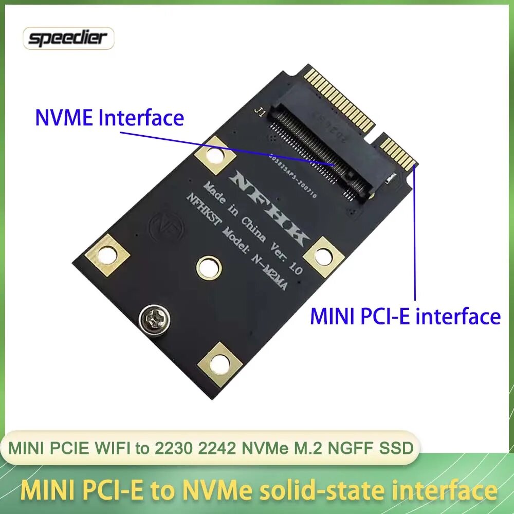 MINI PCIE WIFI до 2230 2242 NVMe M.2 NGFF SSD Жесткий диск к адаптеру беспроводной сетевой карты MINI PCI-e