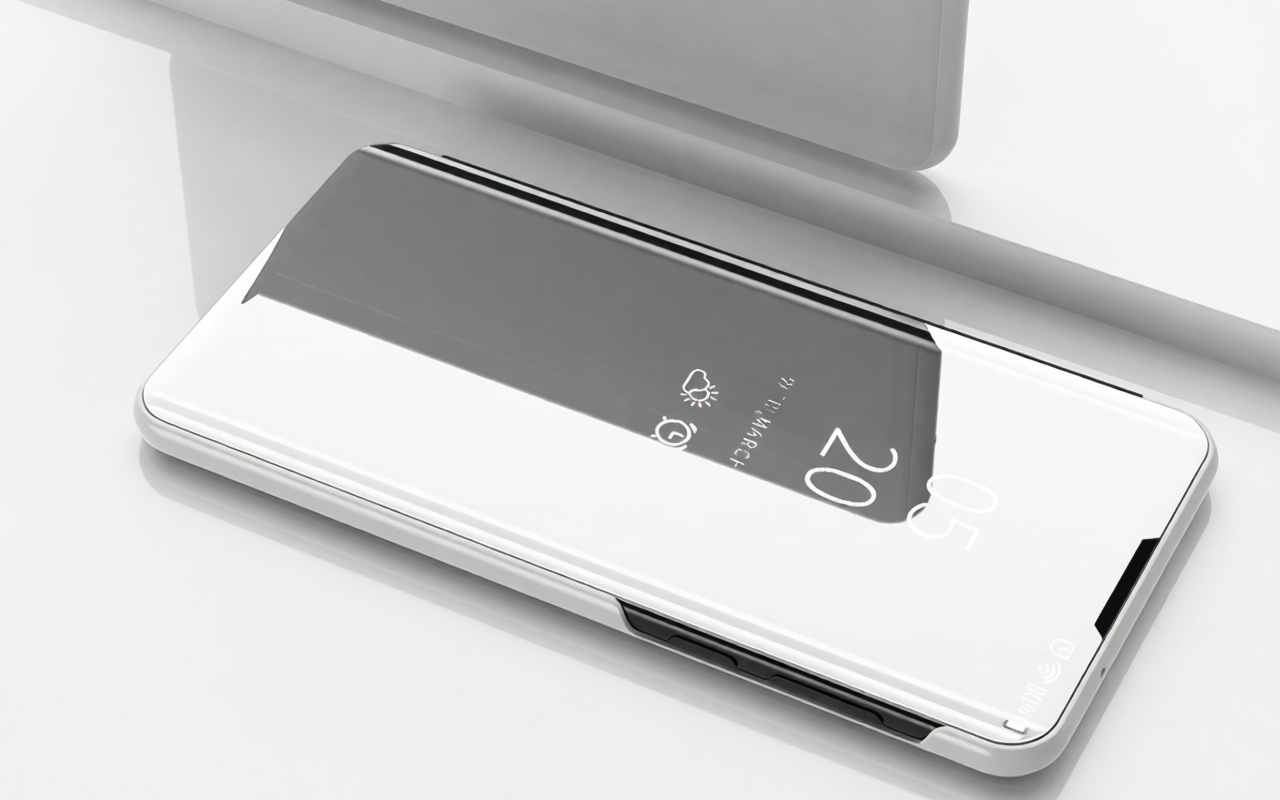 Чехол-книжка MyPads Clear View Cover для Samsung Galaxy M52 5G с полупрозрачной пластиковой крышкой