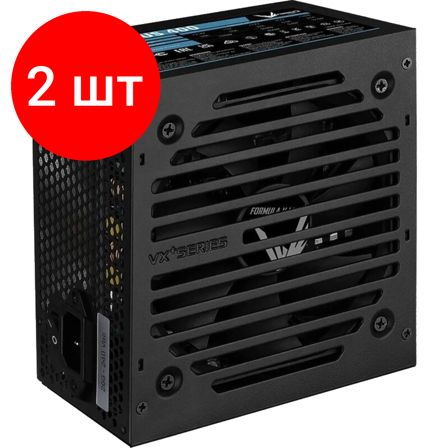 Комплект 2 штук, Блок питания Formula ATX 400W AC VX PLUS (20+4pin)(VX PLUS 400)
