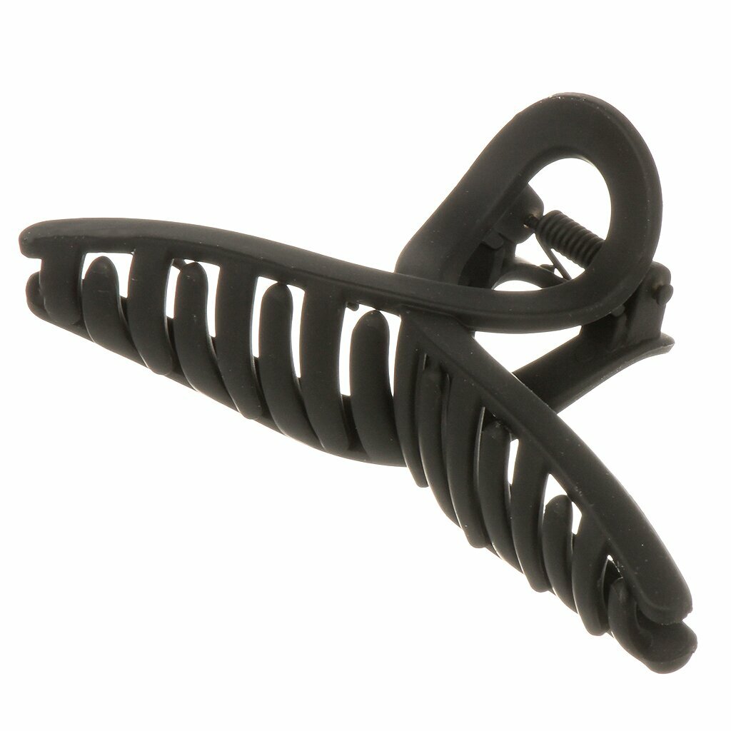 Заколка-краб для волос 11 см черная матовая из АБС-пластика HP-02, стильный аксессуар, обеспечивающий фиксацию прически