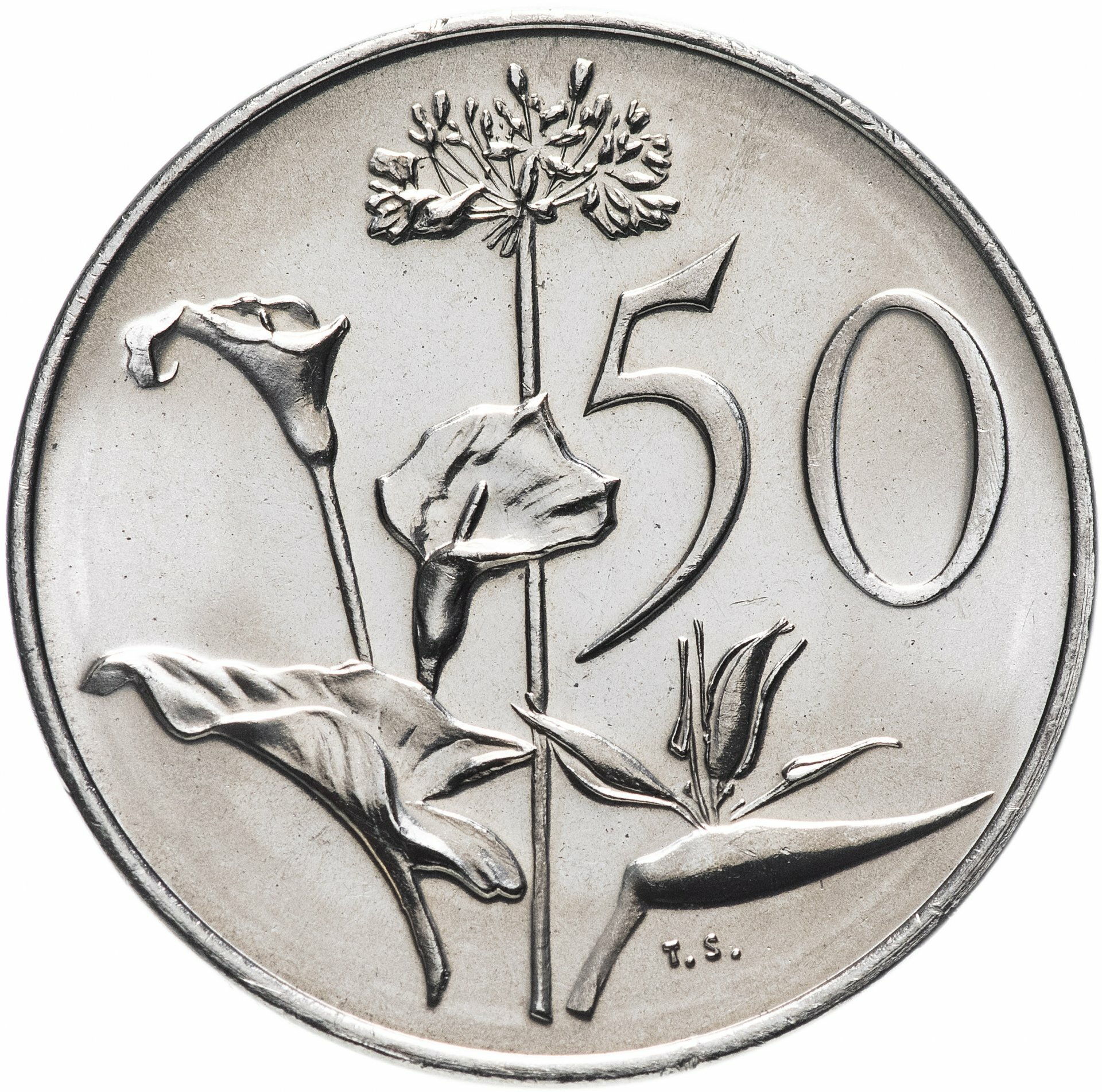 ЮАР 50 центов cents 1984, Никель, в сохранности UNC