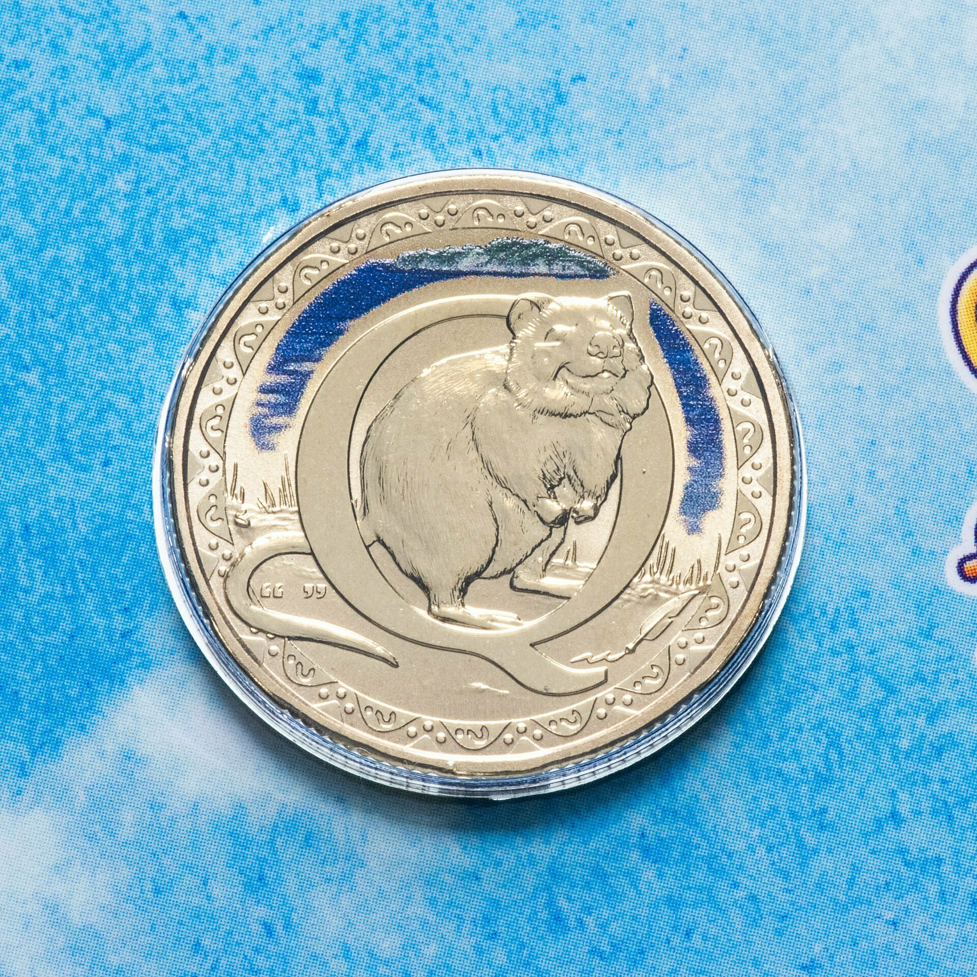 Австралия 1 доллар dollar 2016 "Алфавит Буква "Q" в буклете, Бронза, в сохранности UNC