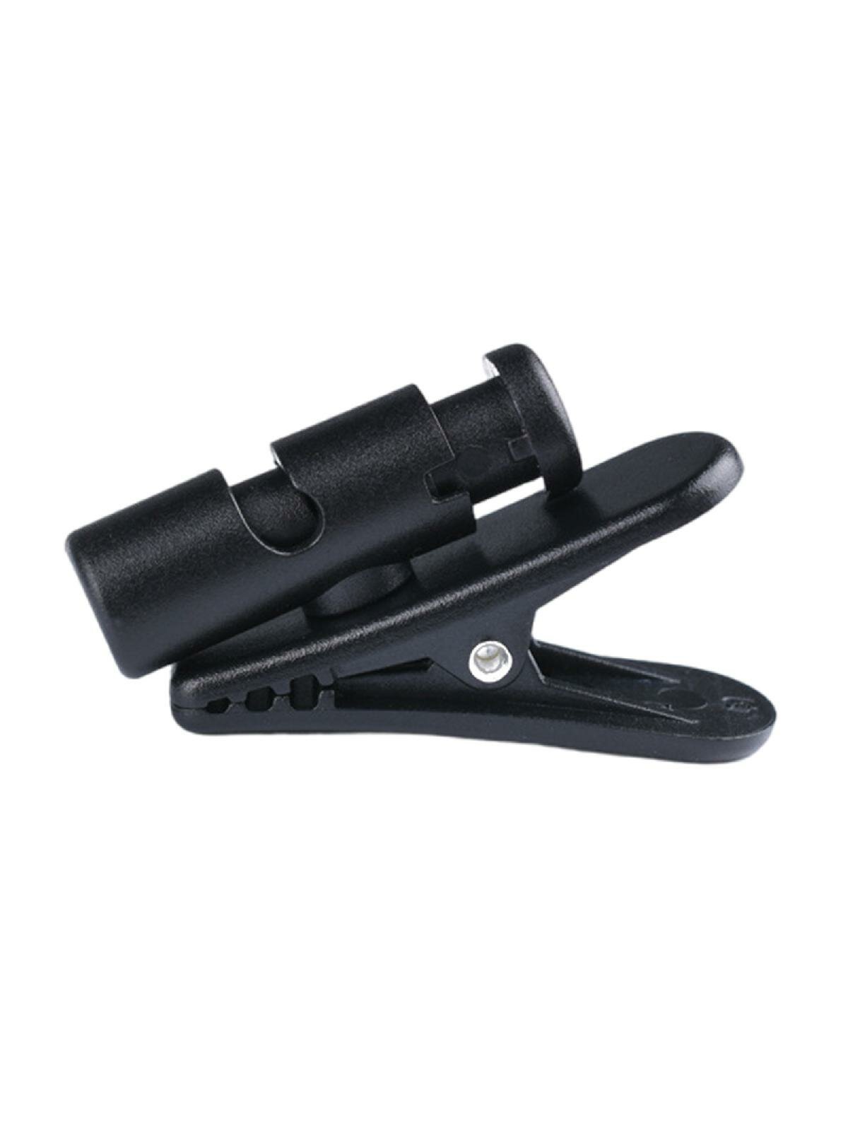 Поворотный зажим для провода наушников Надежное крепление кабельного зажима к одежде Черный