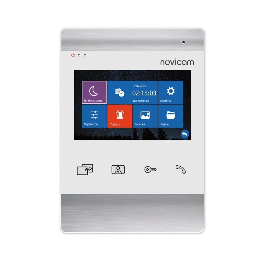 HD видеодомофон 4.3" с поддержкой карты памяти MAGIC 4 HD WHITE Novicam v.4851