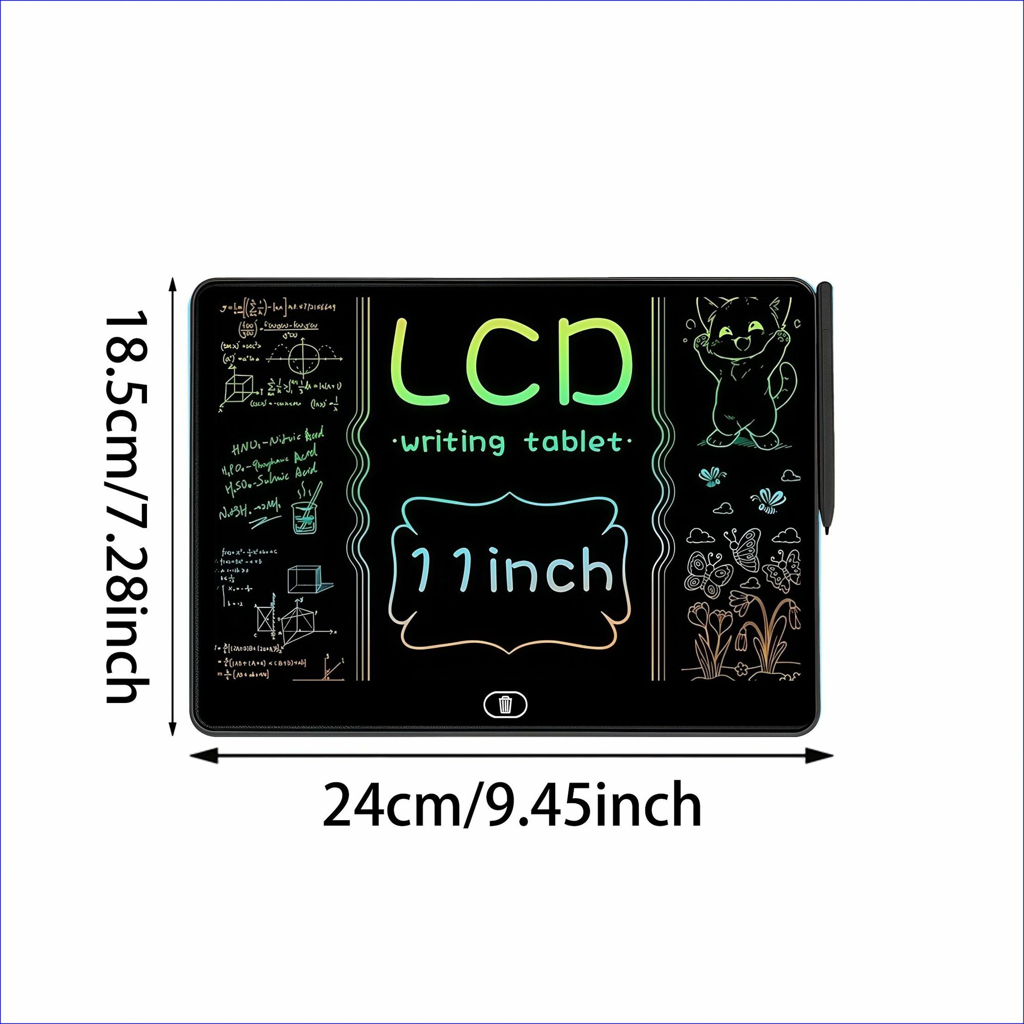 Новогодний ограниченный подарок: Электронная доска для рисования 11, 13, 16 дюймов стираемая, портативная, универсальна для подростков и взрослых, необходима для офиса и школы, граффити