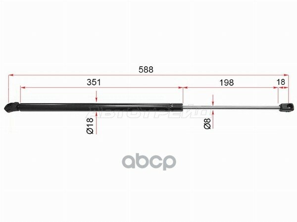 Амортизатор крышки багажника Citroen C4 Picasso 07-14 / Grand C4 Picasso 07-14 (Справа=Слева) Sat арт. ST-8731P0
