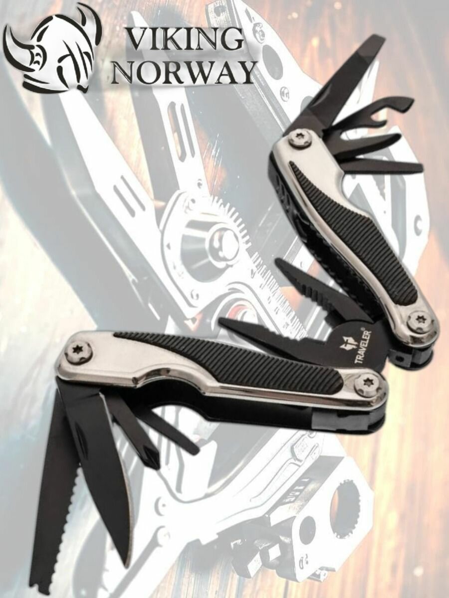 Мультитул Viking Norway Traveler TM9587, с чехлом, 10 функций
