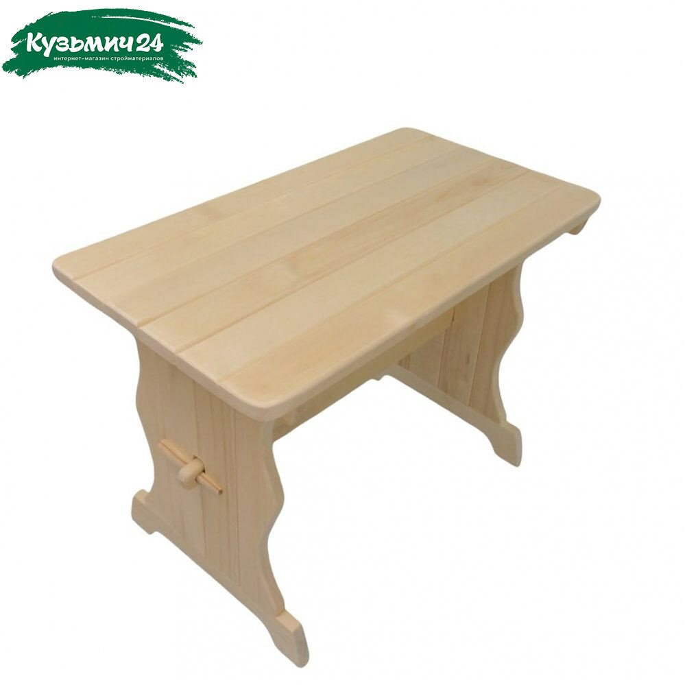 Стол прямоугольный, Осина, для бани и сауны, не раскладывается, 550х700х1000 мм, дерево, 1 шт
