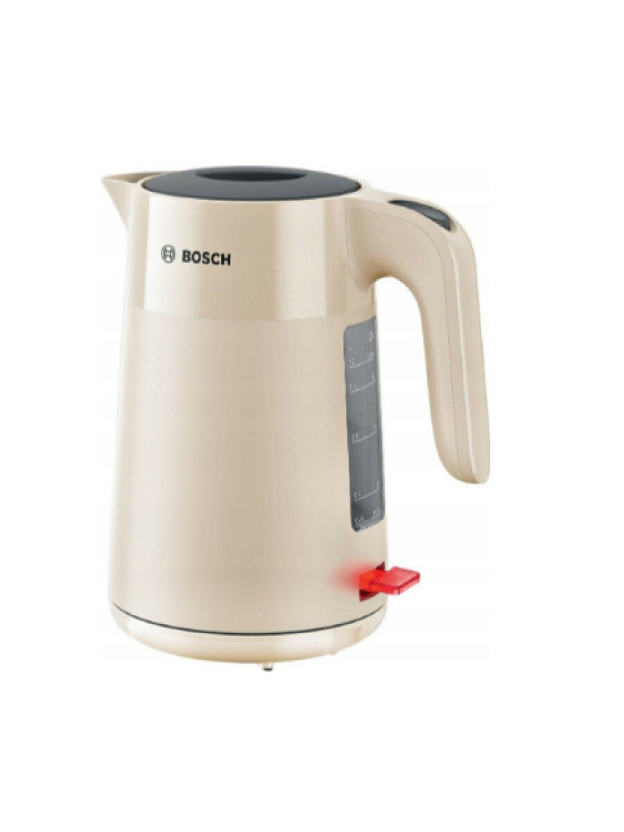 Электрочайник Mivis BOSCH TWK 2M167, закрытый нагревательный элемент, нержавеющая сталь