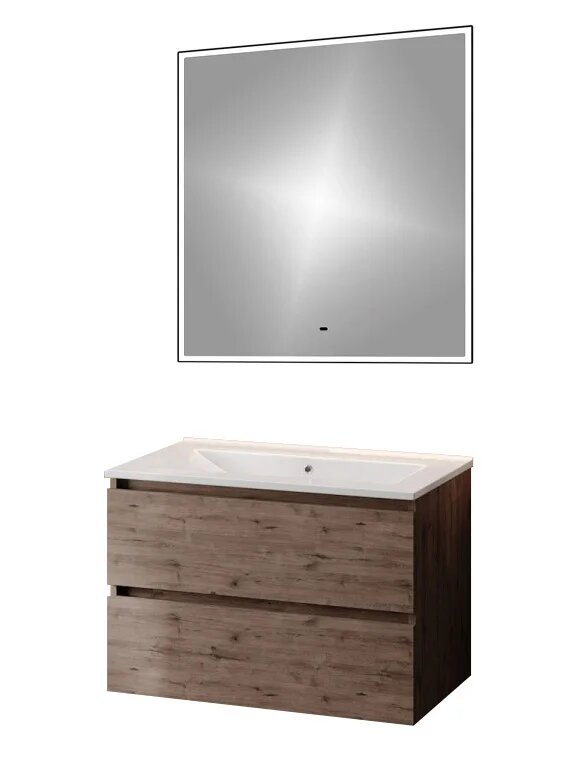 Мебель для ванной комнаты Teymi Laina 75 темный дуб