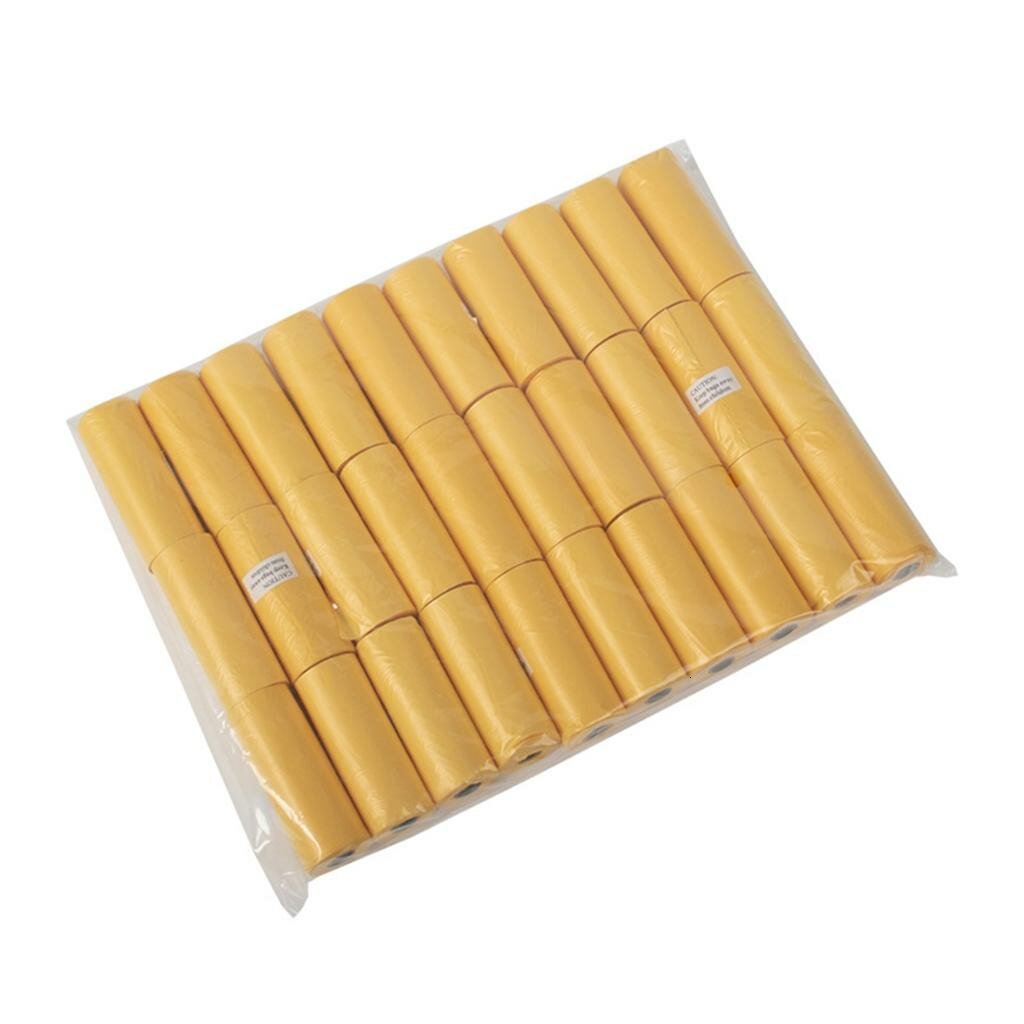 Компостируемые непродуваемые пакеты для собачьих отходов, Желтый