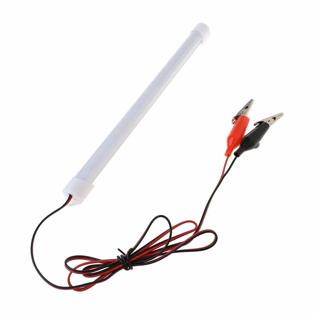 12V-5630-12LED жесткая световая лента с зажимом "крокодиловая кожа" алюминиевая пластина молочно-белая крышка 20 см-белый свет