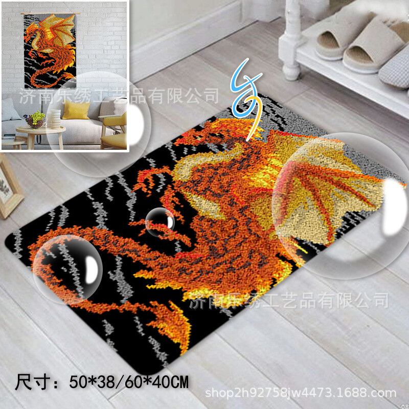 Новая в наличии секционная вышитая ковровая пряжа, вышитый гобелен, ручная работа, настенное искусство, ковер, цветная печать, сетчатый материал, комплект, поставка производителя