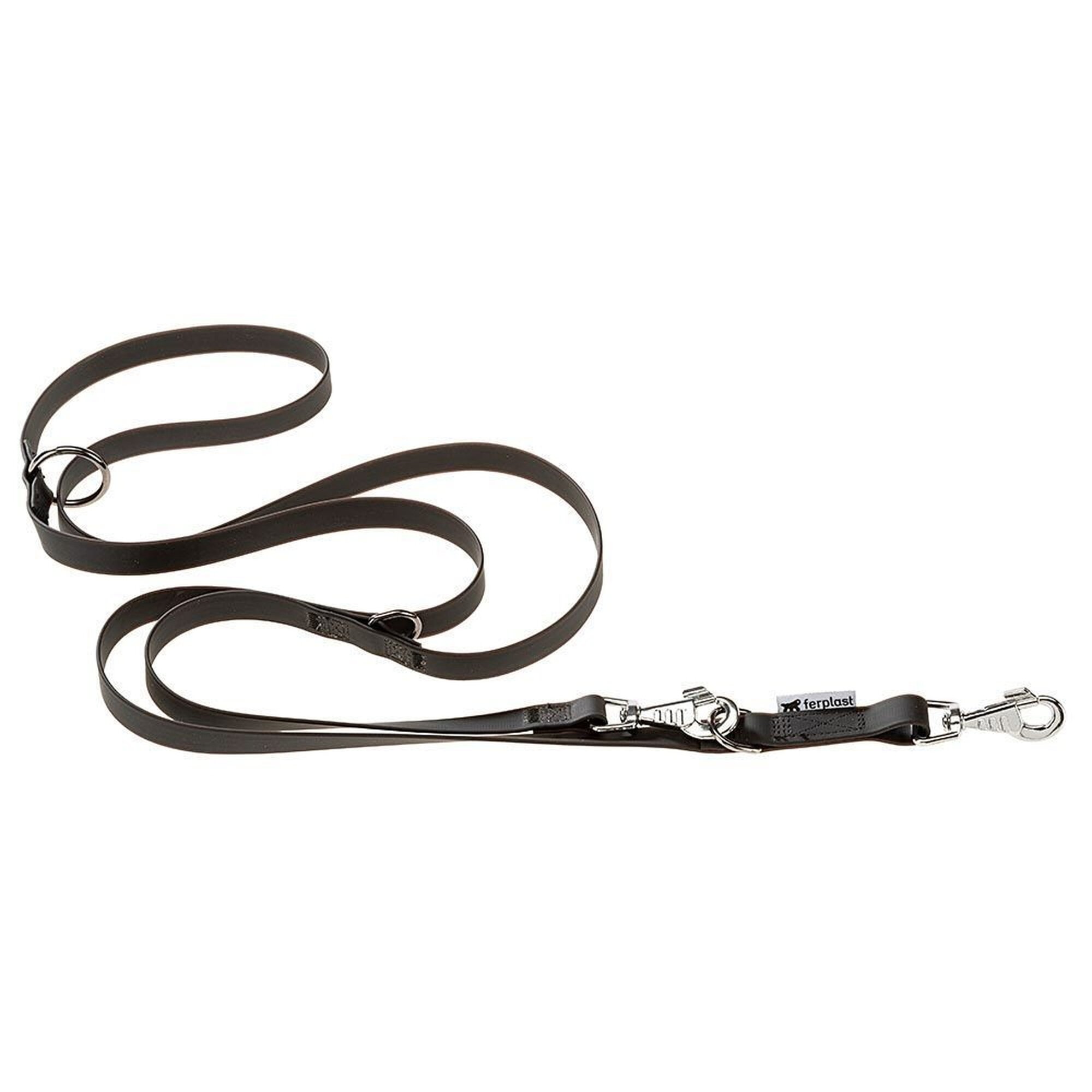 Поводок-перестёжка для собак Ferplast EVOLUTION GA16/200 с тремя кольцами и двумя карабинами , черный