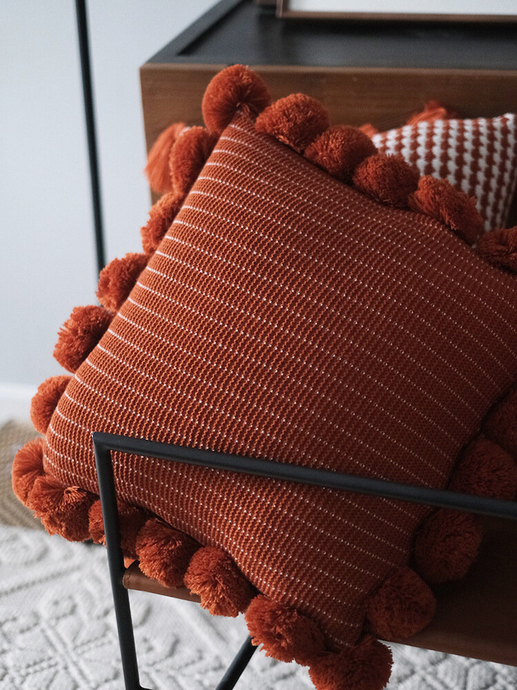 Винтажный стиль вязаная подушка декоративная наволочка шерстяная подушка для спальни подушка для изголовья новая цельная дропшиппинг нордический стиль