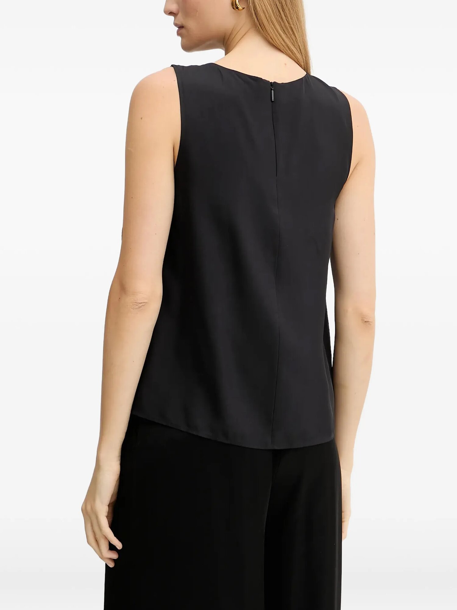 Блуза Armani Exchange Cut-out sleeveless blouse, размер 40 — фото 1