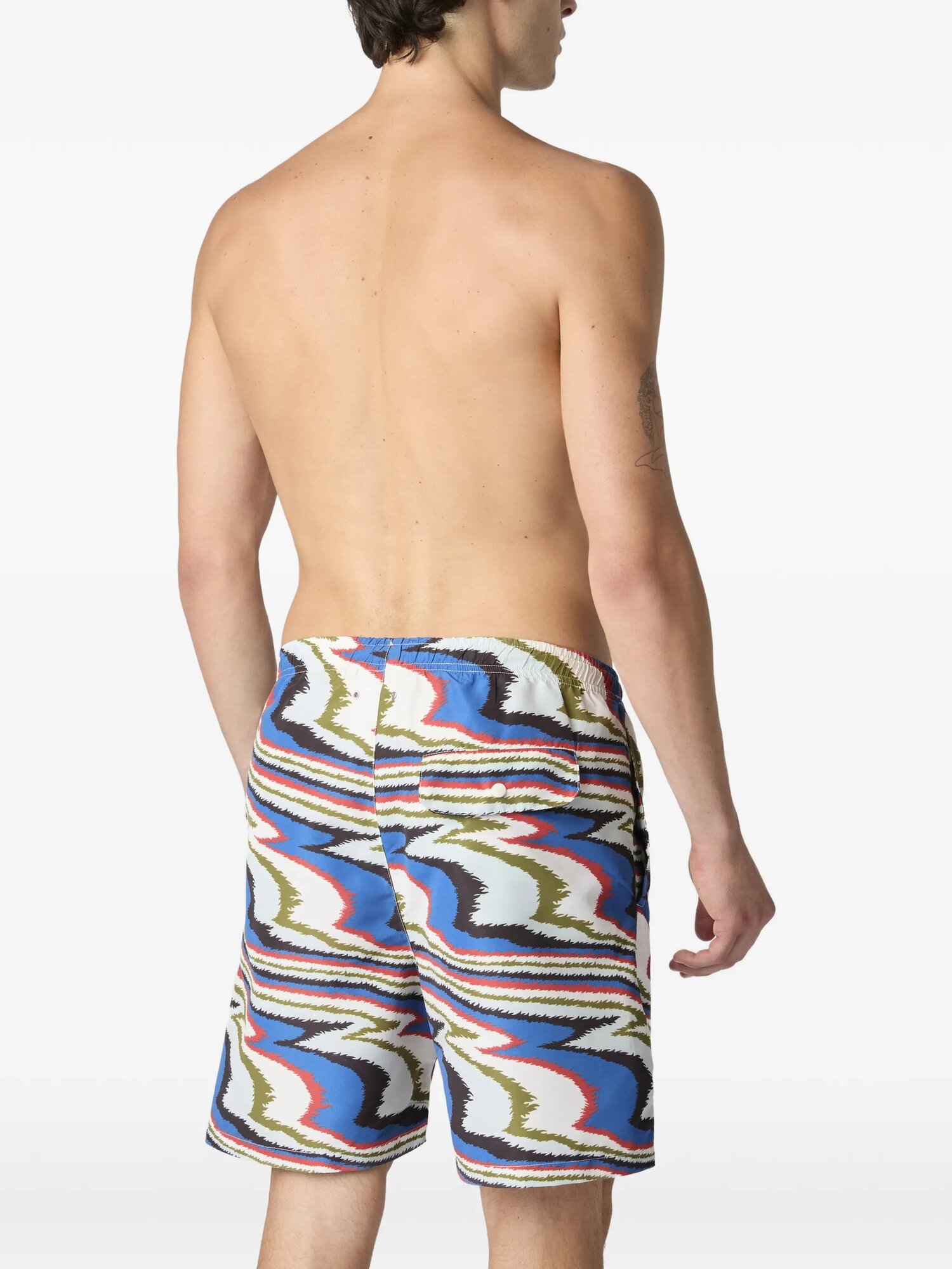 Шорты для плавания Missoni Zigzag-print swim shorts, размер 50, white — фото 1