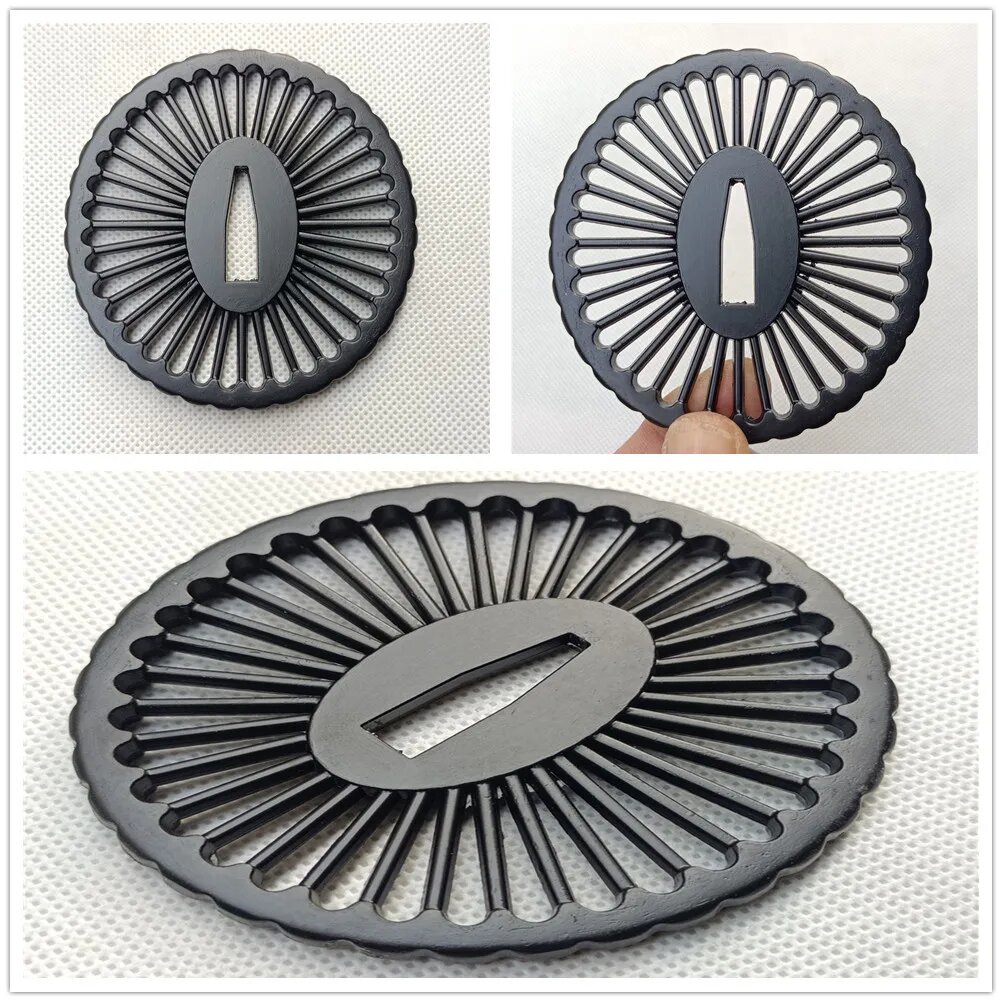 Черная защитная арматура Tsuba из сплава для японского меча