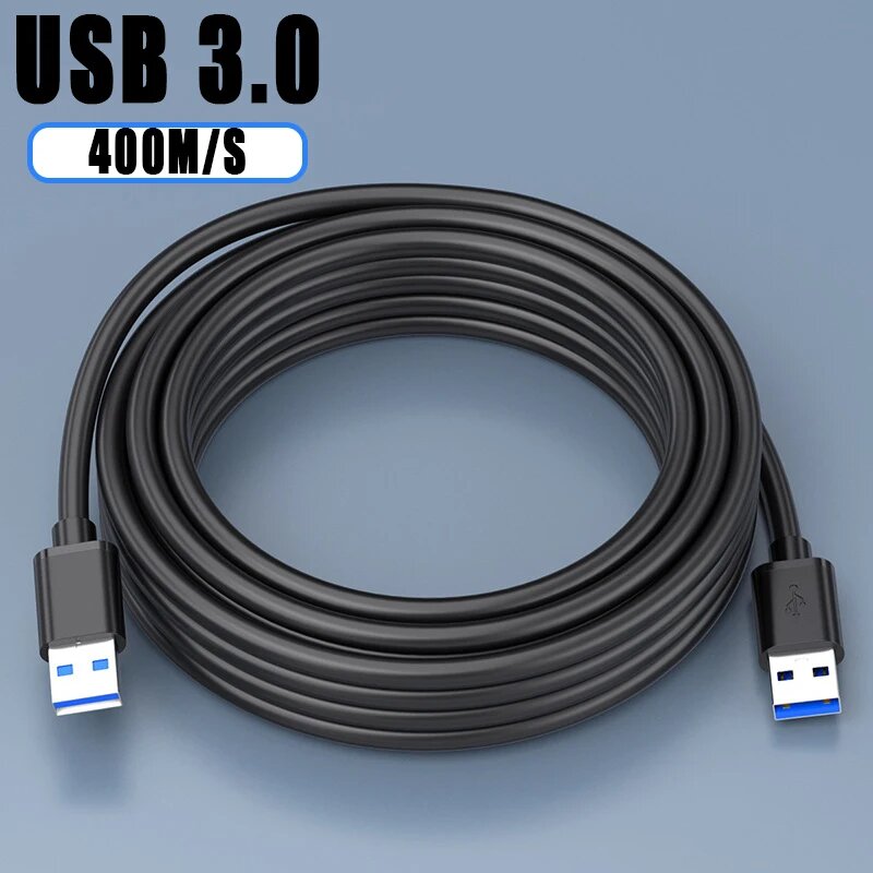 USB 3.0 кабель 50 см, черный — фото 1