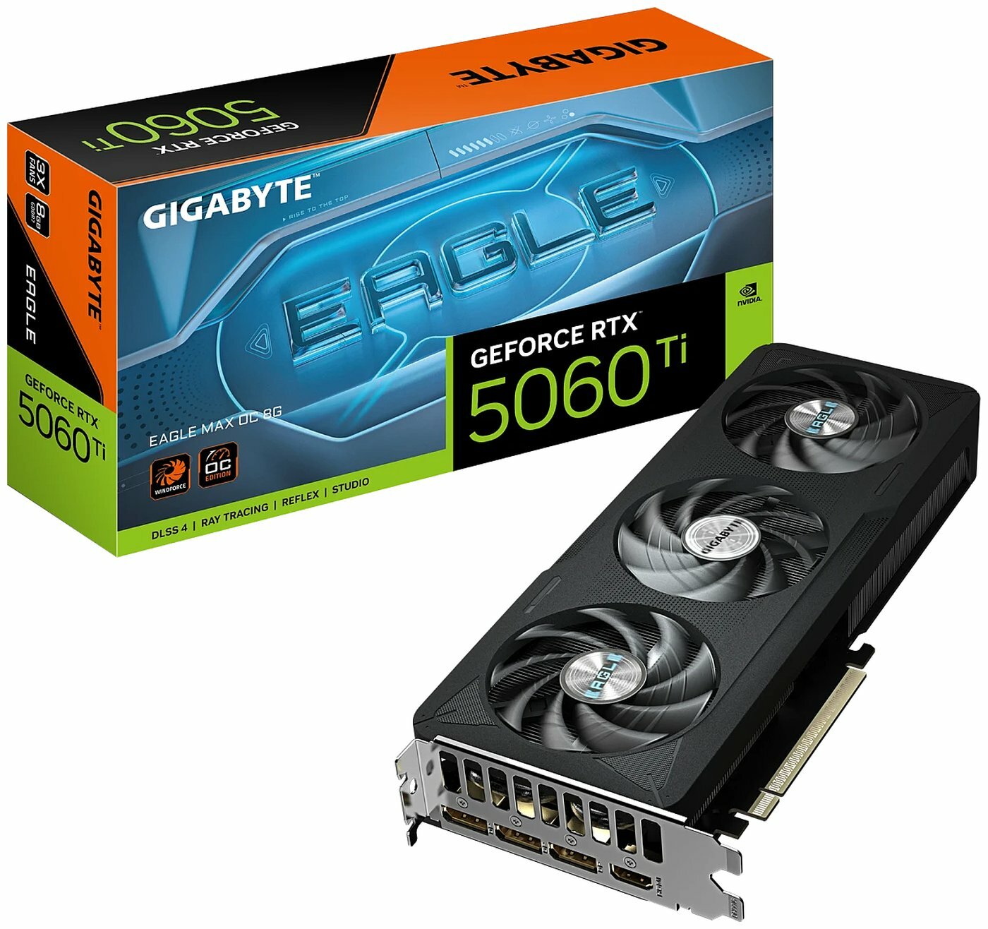 Видеокарта Gigabyte GeForce RTX 5060 Ti EAGLE MAX OC 8GB (GV-N506TEAGLEMAX OC-8GD)