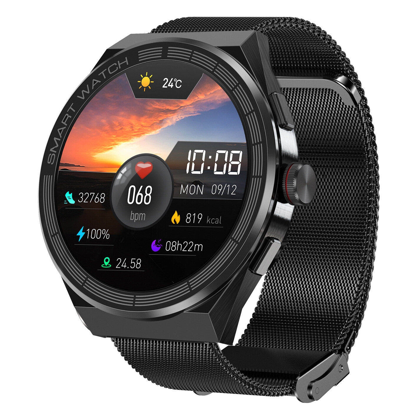 Умные часы WATCH3 для взрослых, черные, технология мониторинга сердечного ритма, спортивные, многофункциональные, популярный продукт