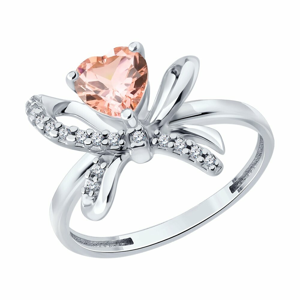 Кольцо, серебро, 925 проба, родирование