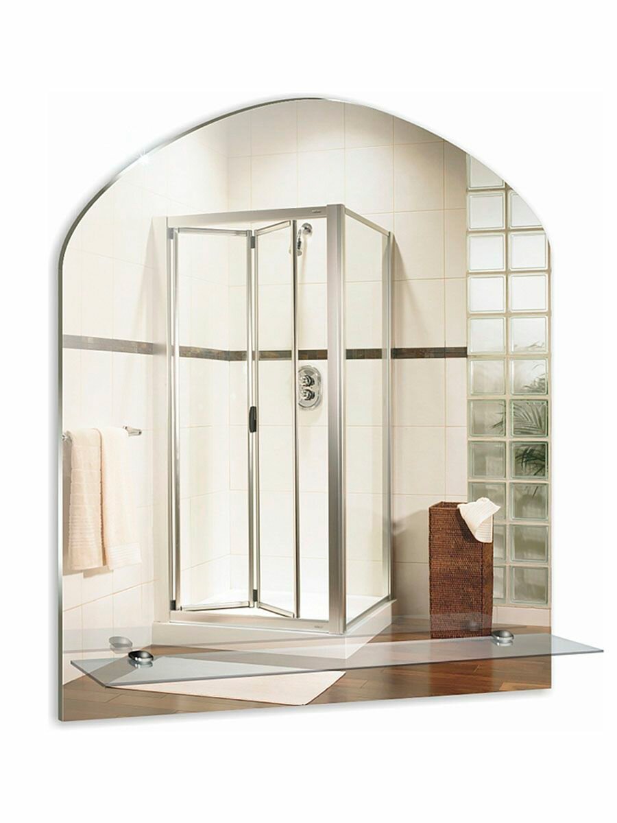 Зеркало Loranto Арка 500х580 мм, с полкой 00000000237