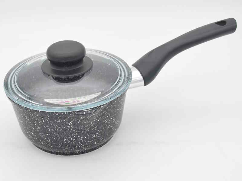 Ковш VICTORIA Престиж, литой алюминий, антипригарное покрытие, со стеклянной крышкой, 0,75л