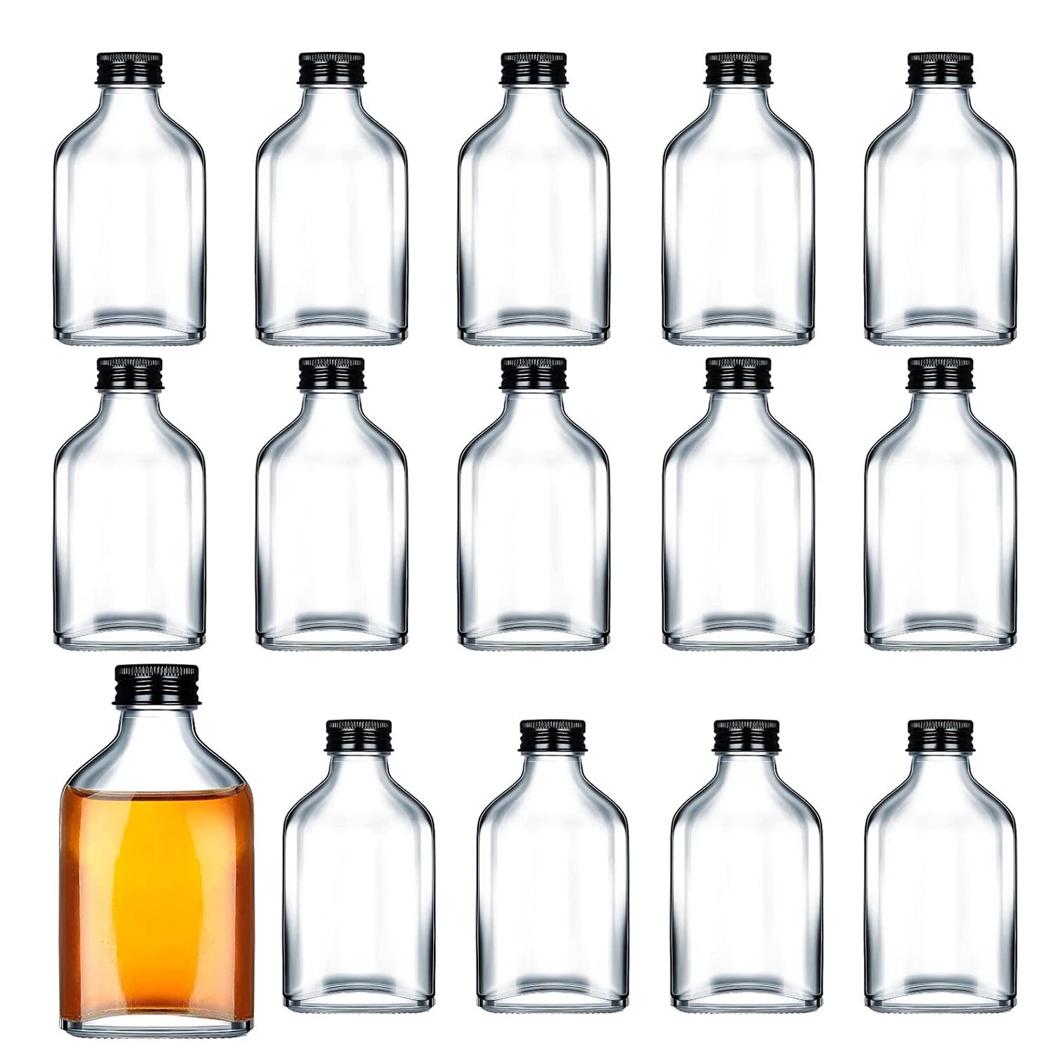 Мини-бутылочки для ликера стеклянные 100ml 4pcs