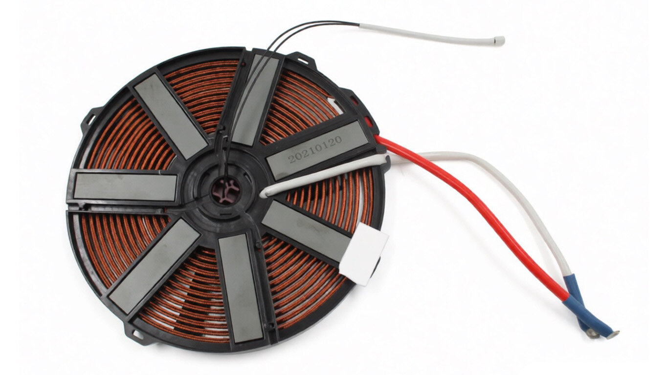 Конфорка индукционная для варочной поверхности, плиты Hansa BHIW68308 (D/210мм, размер проводов 200мм, провод датчика температуры 180мм, 20210120, снято с гарантийной техники)