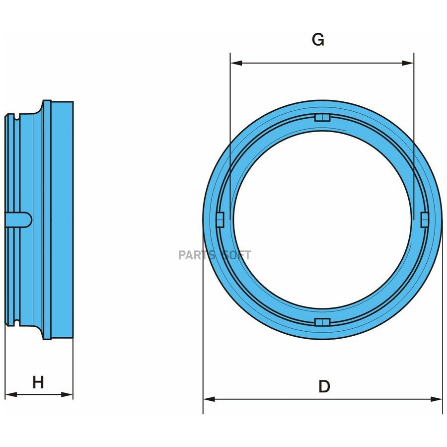 Гайка балансира! шлицевая 158mm h=46mm M125x4\ BPW от официального дистрибьютора, BPW, артикул 0326419020