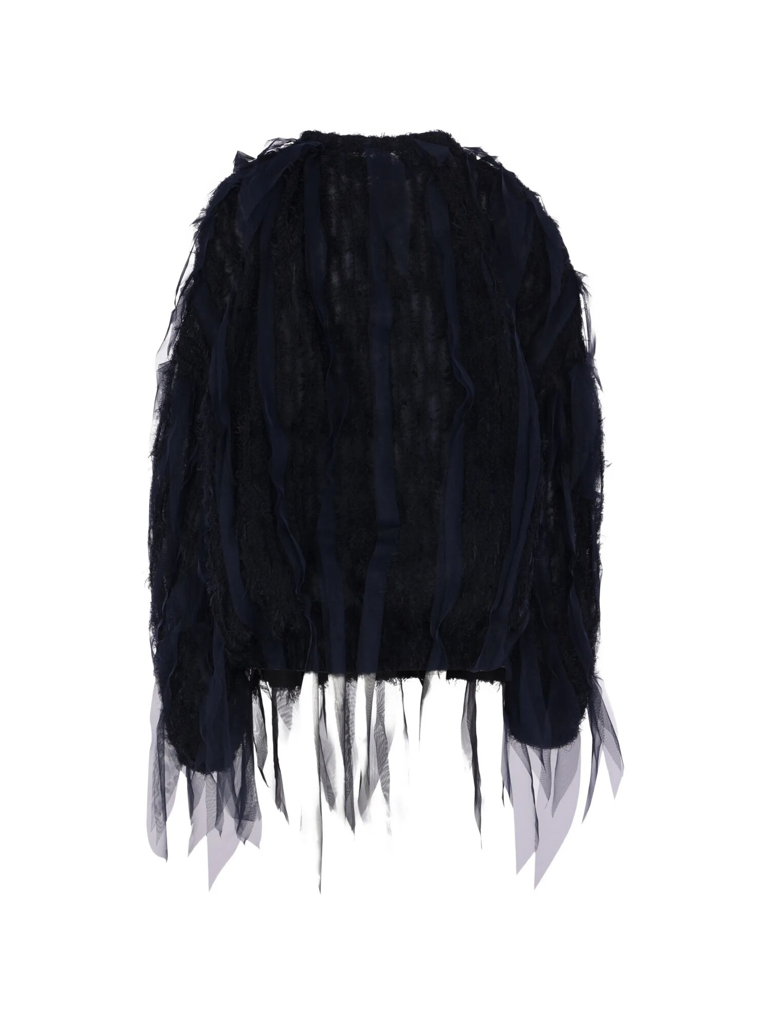 Куртка Pauline Dujancourt Tulle-panelled frayed jacket, размер 42, blue — фото 1