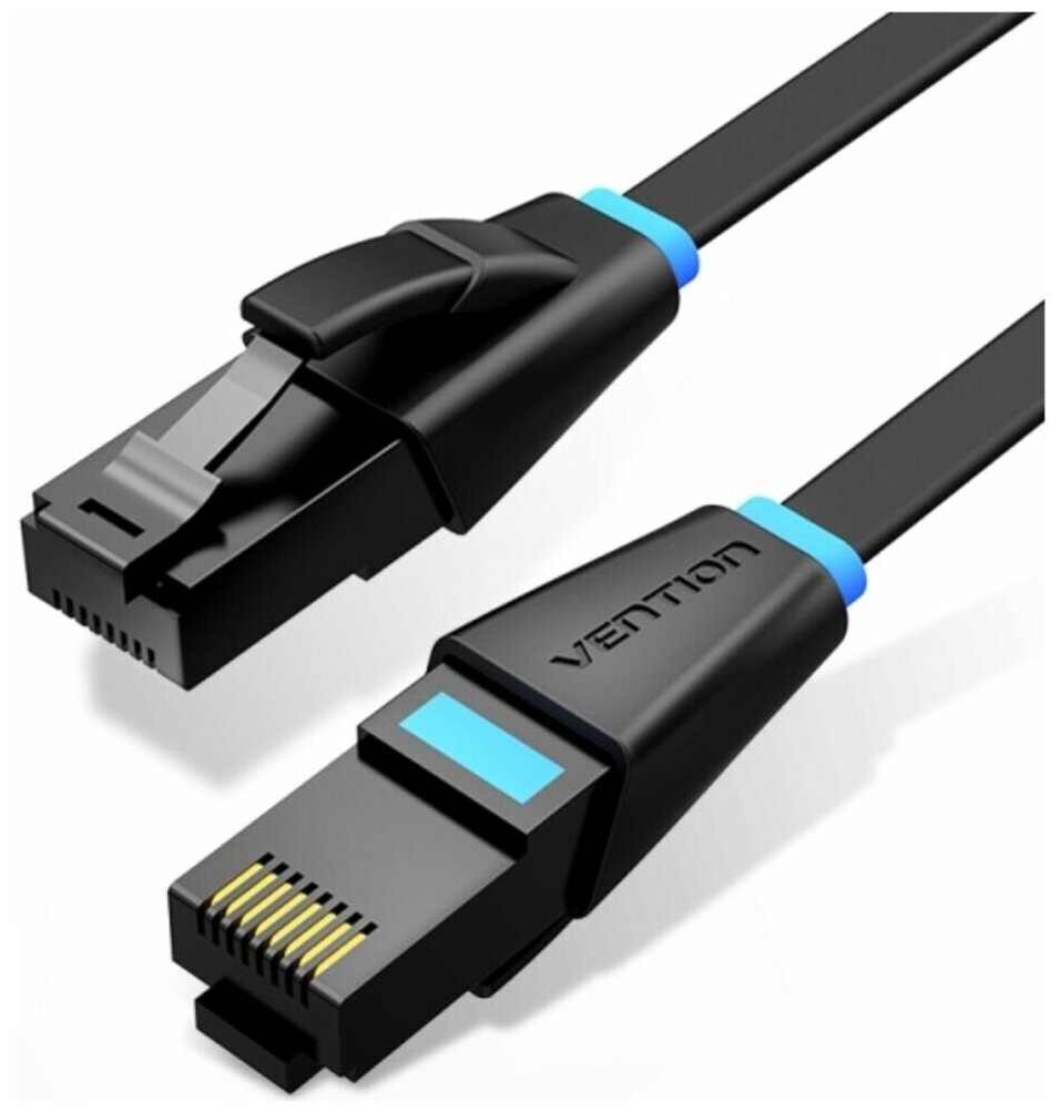 Патч-корд UTP 3м Vention ( IBJBI ) Black категория 6a плоский