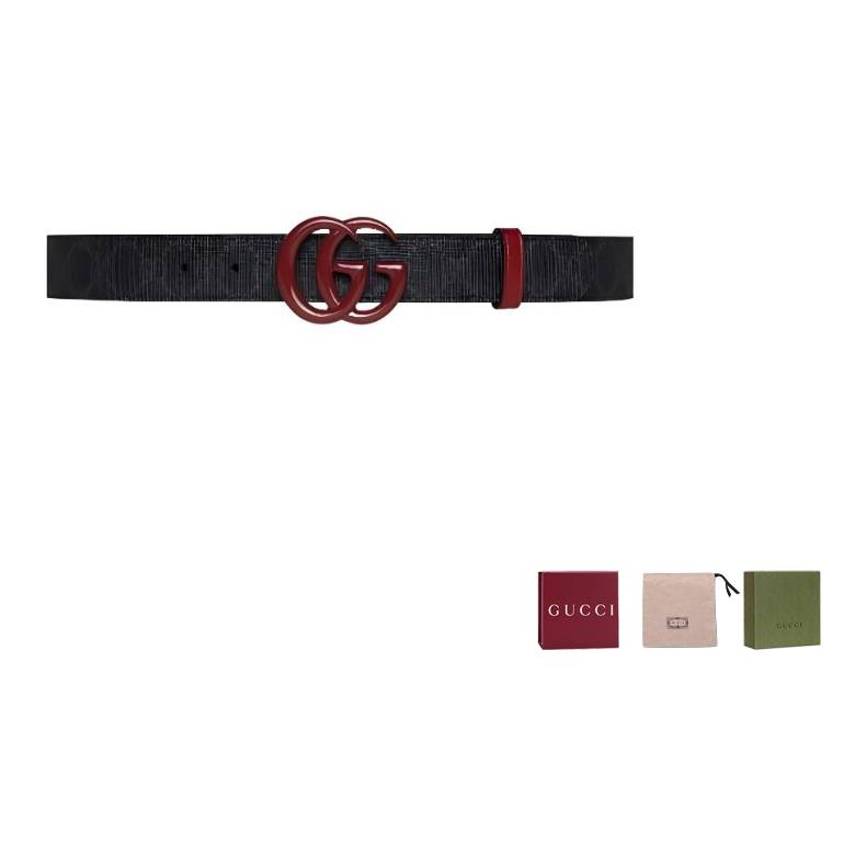 GUCCI GG Marmont Холщовая кожа Латунь Кожаные ремни Мужской Черный Ширина корпуса 3 см 90
