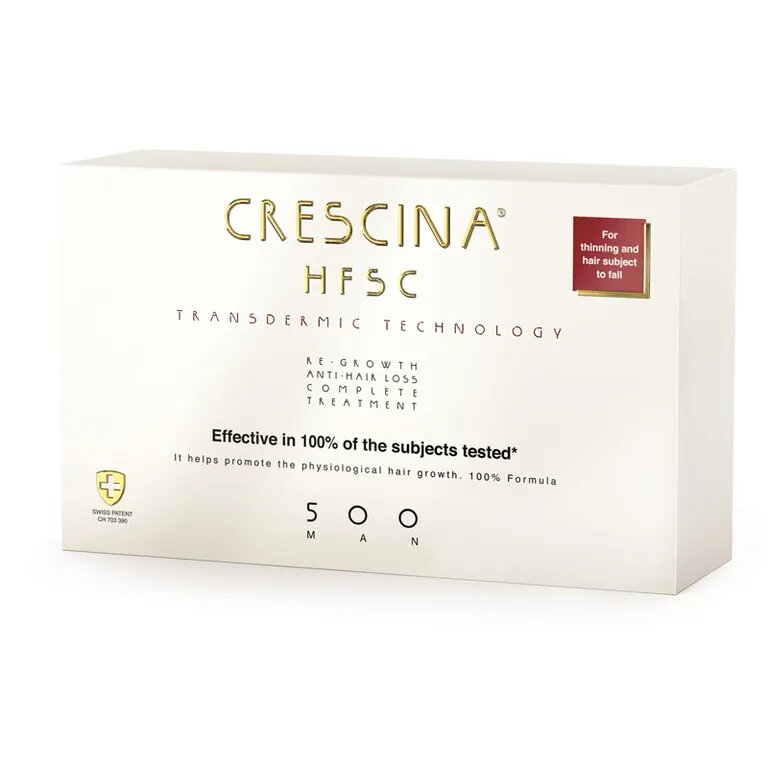 Crescina Лосьон для стимуляции + Лосьон против выпадения для мужчин 500 10+10 амп 10 + 10 АМП