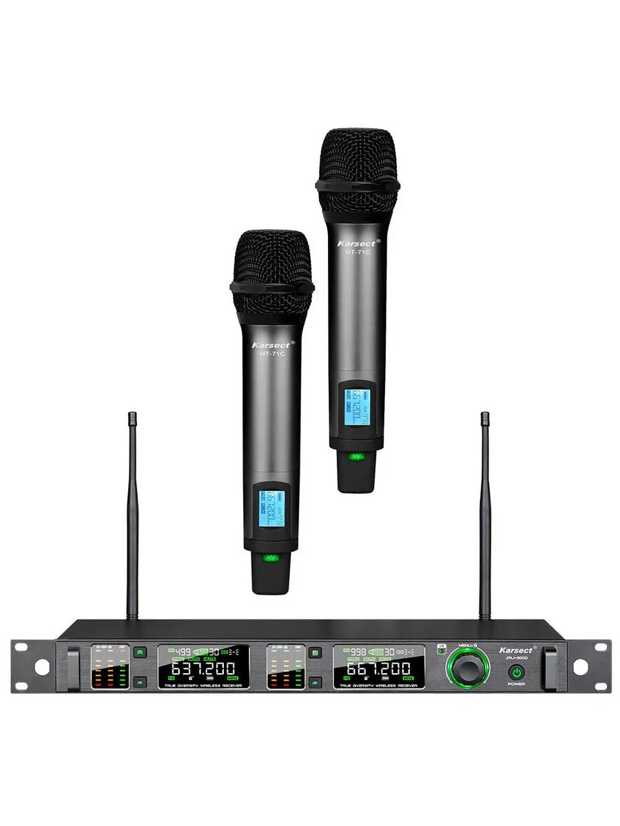 Радиосистема UHF PLL с двумя ручными микрофонами